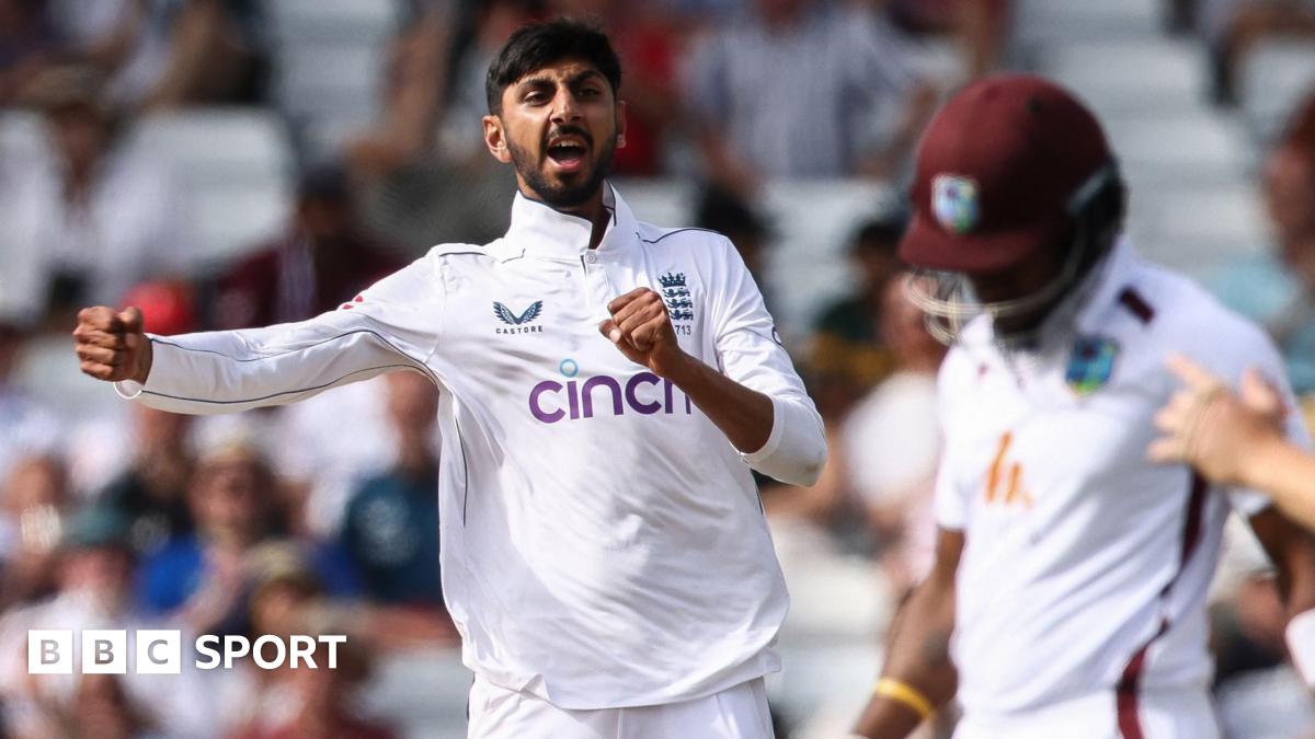 England vs West Indies: Shoaib Bashir takes 5-41 as hosts win second ...