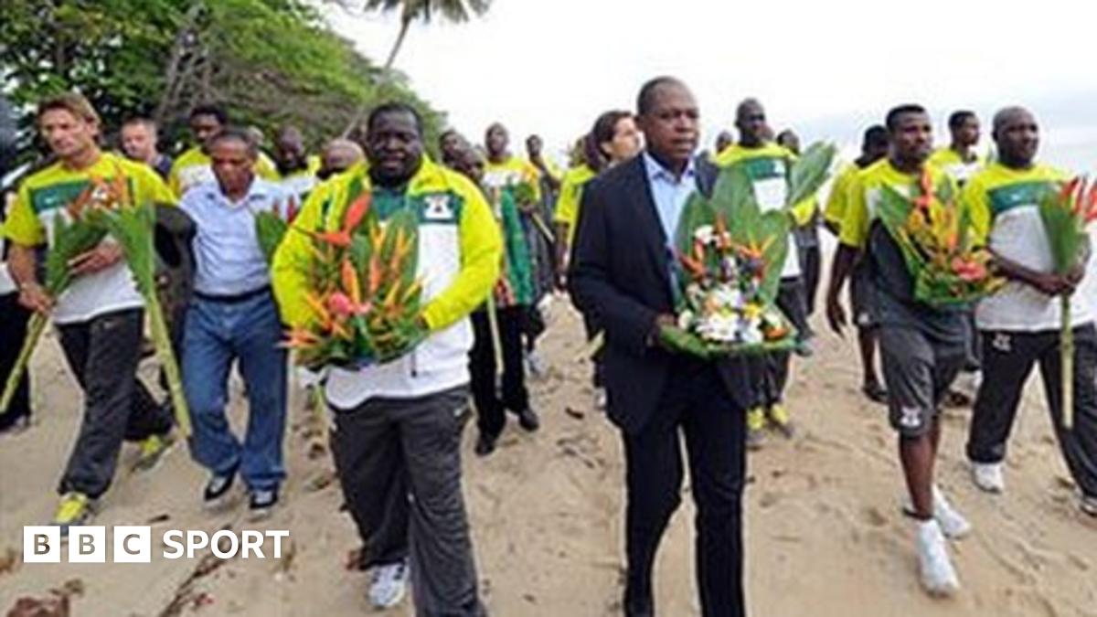Zambia players visit site close to 1993 plane crash - BBC Sport