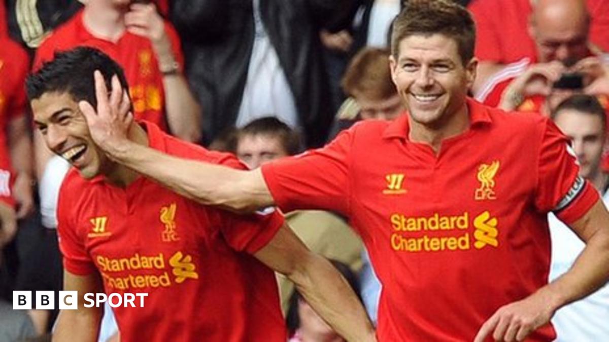 Luis Suarez tops Steven Gerrard's Liverpool striker list - BBC Sport