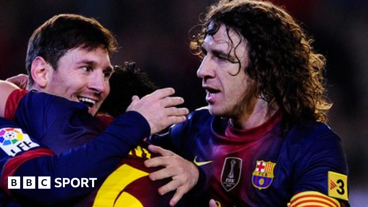 Barcelona captain Carles Puyol back training after knee surgery - BBC Sport