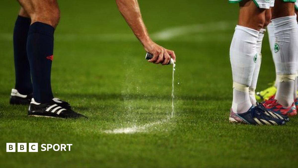 Football League to introduce vanishing spray from January - BBC Sport