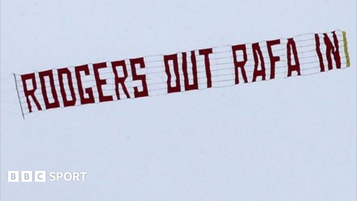 Liverpool: Anti-Brendan Rodgers plane banner flown over Anfield - BBC Sport