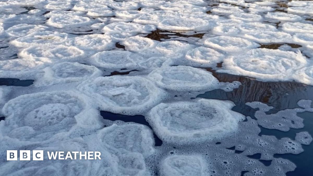 Ice pancakes and other weird icy weather formations - BBC Weather