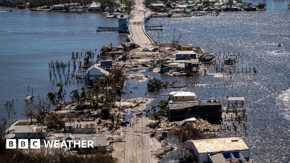 Record storm surge forecast in Florida from Hurricane Milton - BBC Weather