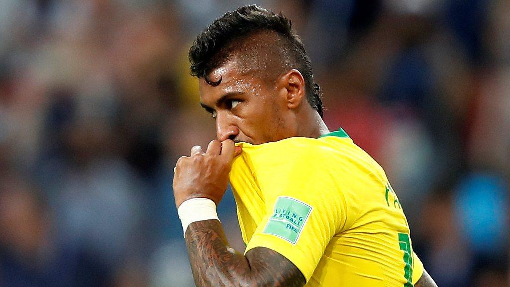 World Cup 2018: Paulinho lob gives Brazil lead against Serbia - BBC Sport