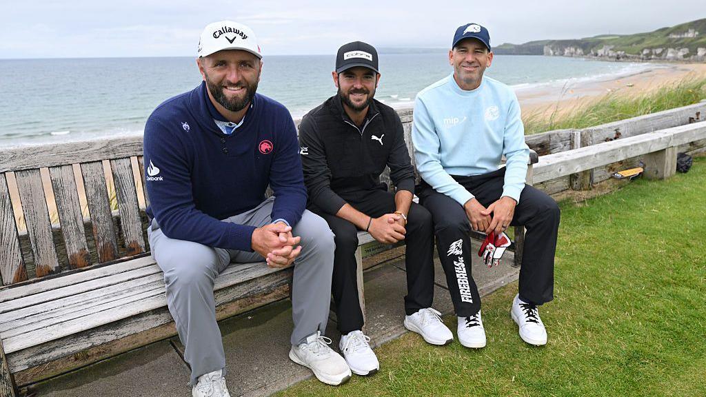 The Open: Royal Portush hole six bench in pictures - BBC Sport