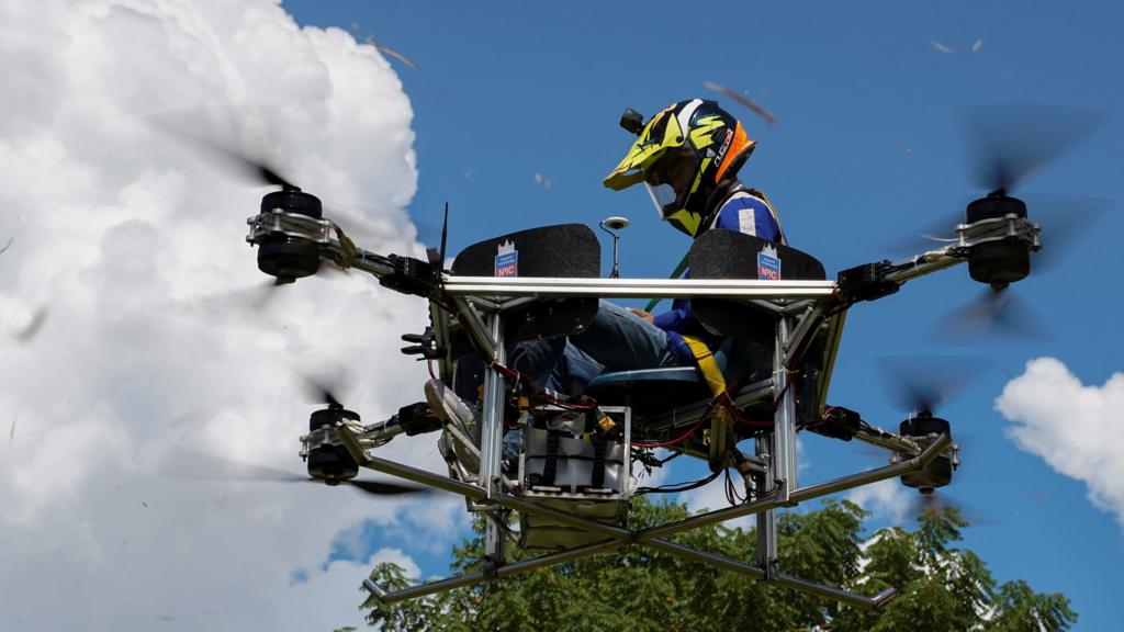 Check out the human-carrying drone! - BBC Newsround