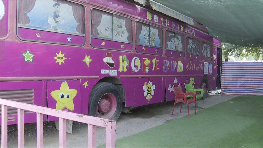 'Hope Bus' provides Iraqi kids with a safe place to learn - BBC Newsround