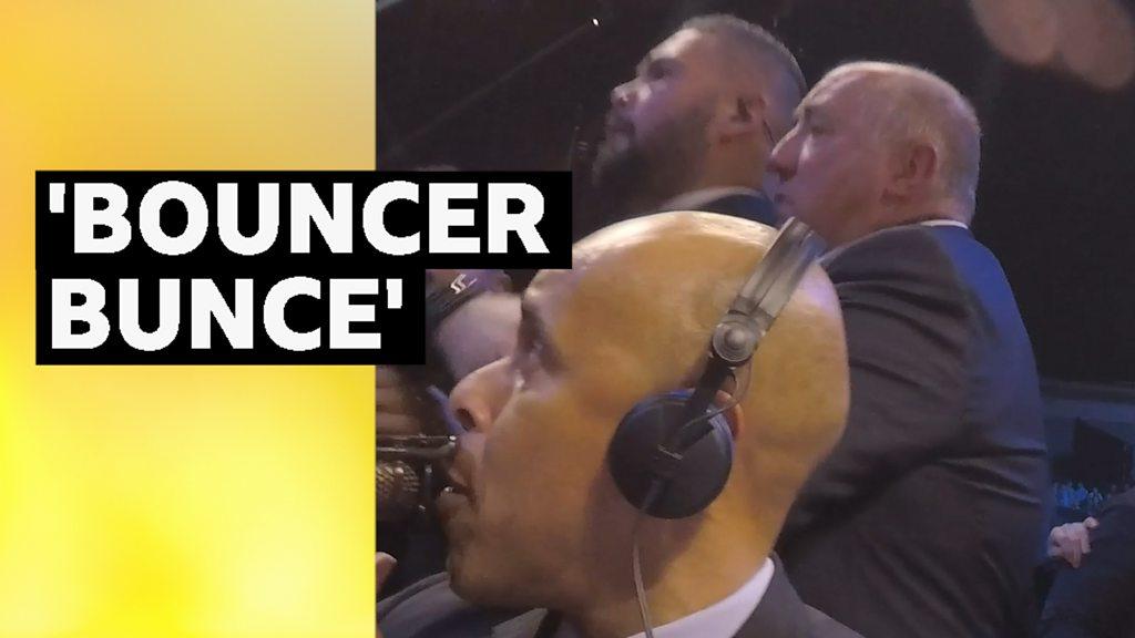 Anthony Joshua v Jermaine Franklin: Steve Bunce intervenes in Tony Bellew scuffle - BBC Sport