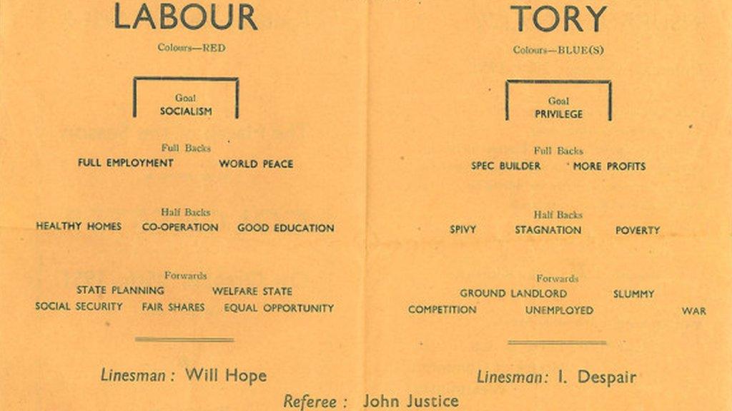The strange things that election leaflets used to say - BBC News
