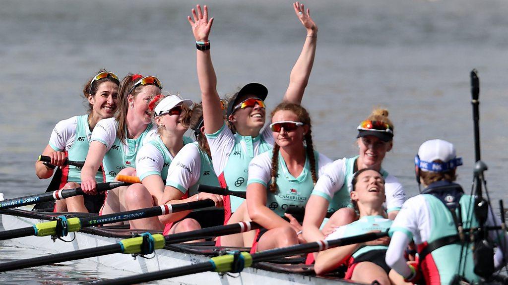 The Boat Race: Cambridge win the women's event in record time - BBC Sport