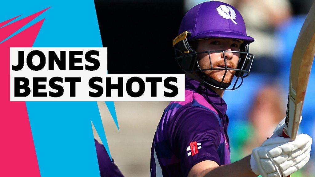 T20 World Cup: Michael Jones hits 86 for Scotland - best shots - BBC Sport