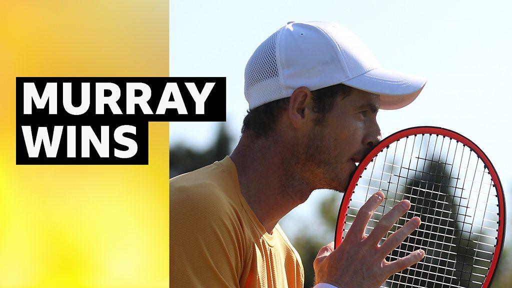 Watch: Andy Murray seals victory with an ace - BBC Sport