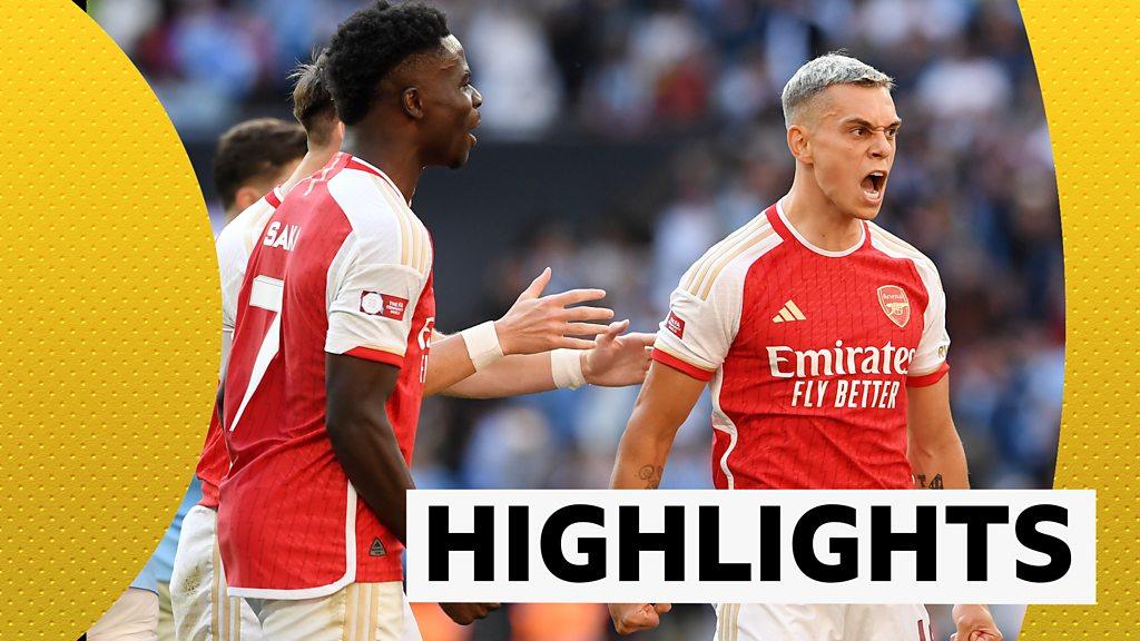 Arsenal beat Manchester City to win Community Shield - highlights - BBC ...