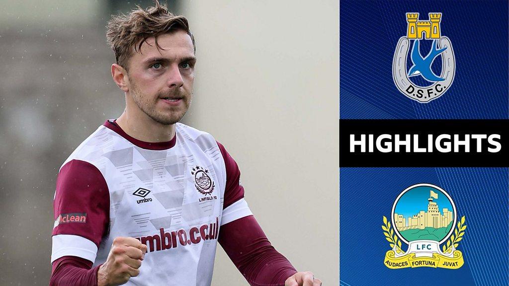 Watch: McDaid secures three points for 10-man Linfield - BBC Sport