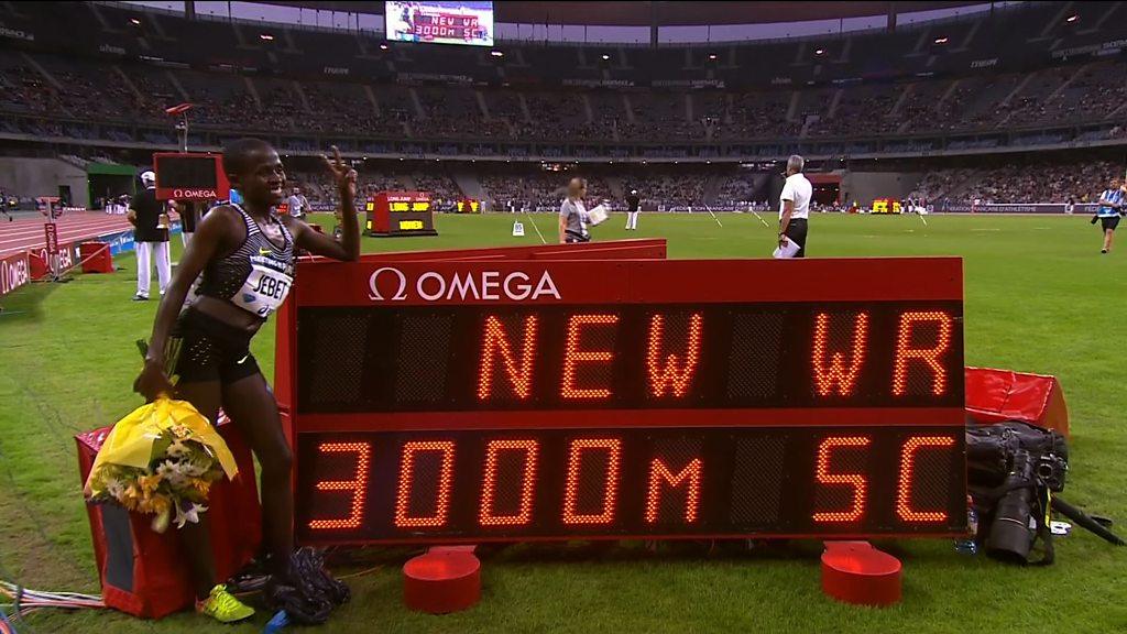 Ruth Jebet breaks 3,000m steeplechase world record in Paris - BBC Sport