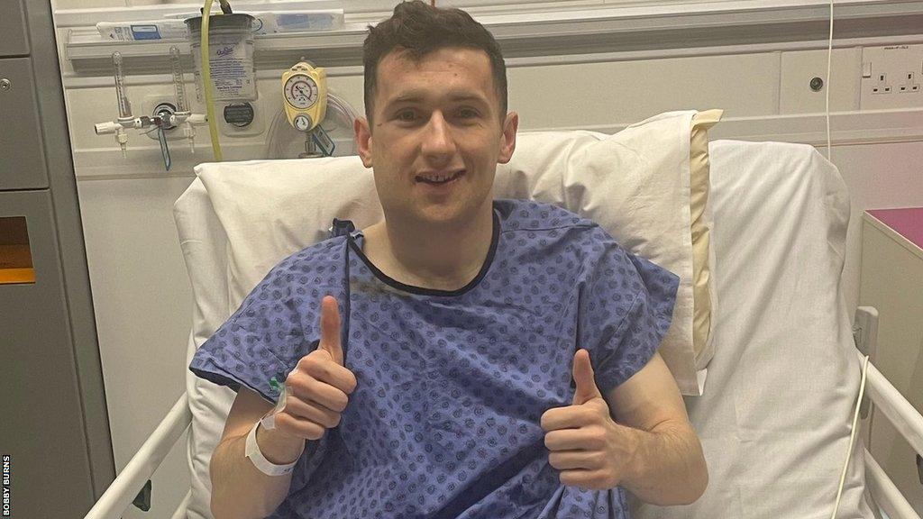 Bobby Burns: Glentoran midfielder reveals he has broken jaw but 'no ...