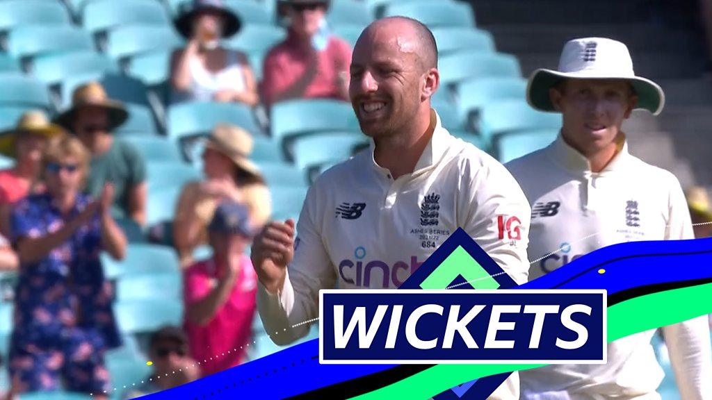 The Ashes: Jack Leach takes two in two as Australia declare - BBC Sport