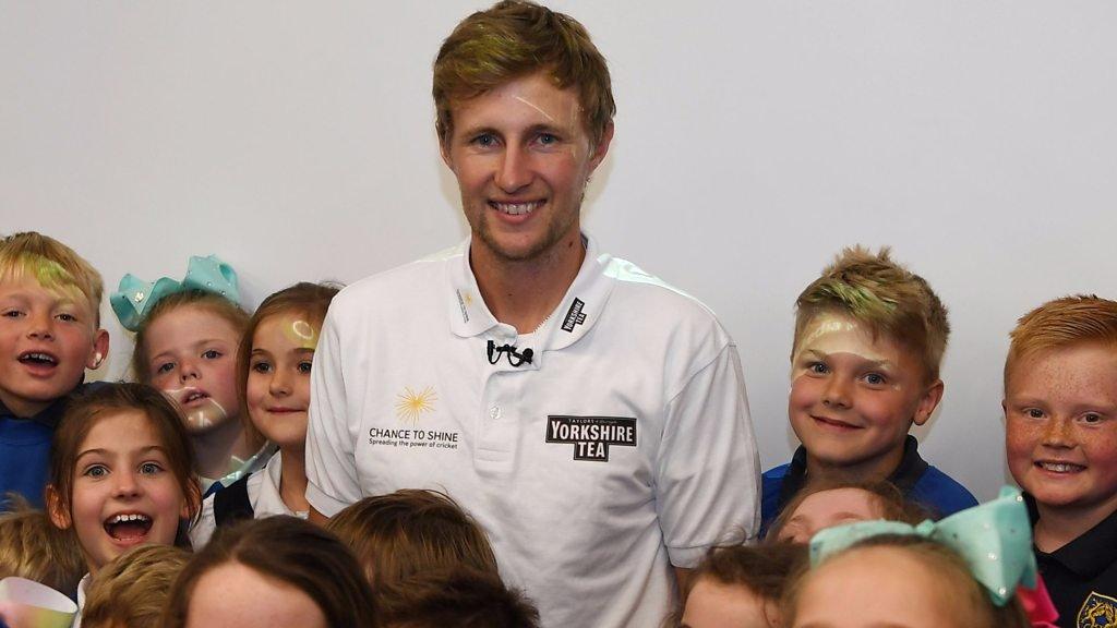 Joe Root returns to school to inspire next generation - BBC Sport