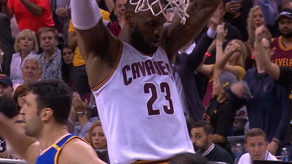 NBA Finals: LeBron James' amazing off-the-backboard dunk - BBC Sport