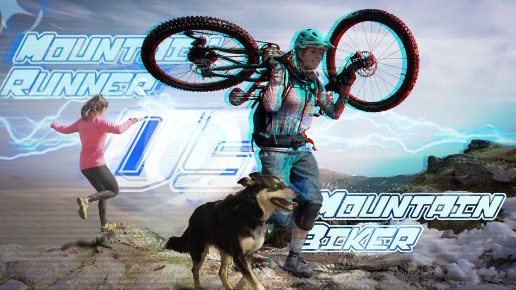 Mountain biker Katie Edwards challenges mountain runner Hannah Russell ...