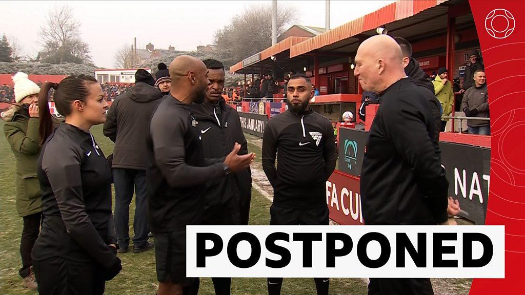 FA Cup 2024: Frozen pitch postpones play between Alfreton Town v ...