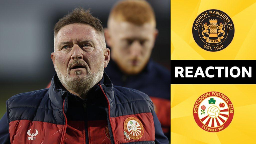 Watch: 'Cross' Currie slams Portadown display - BBC Sport