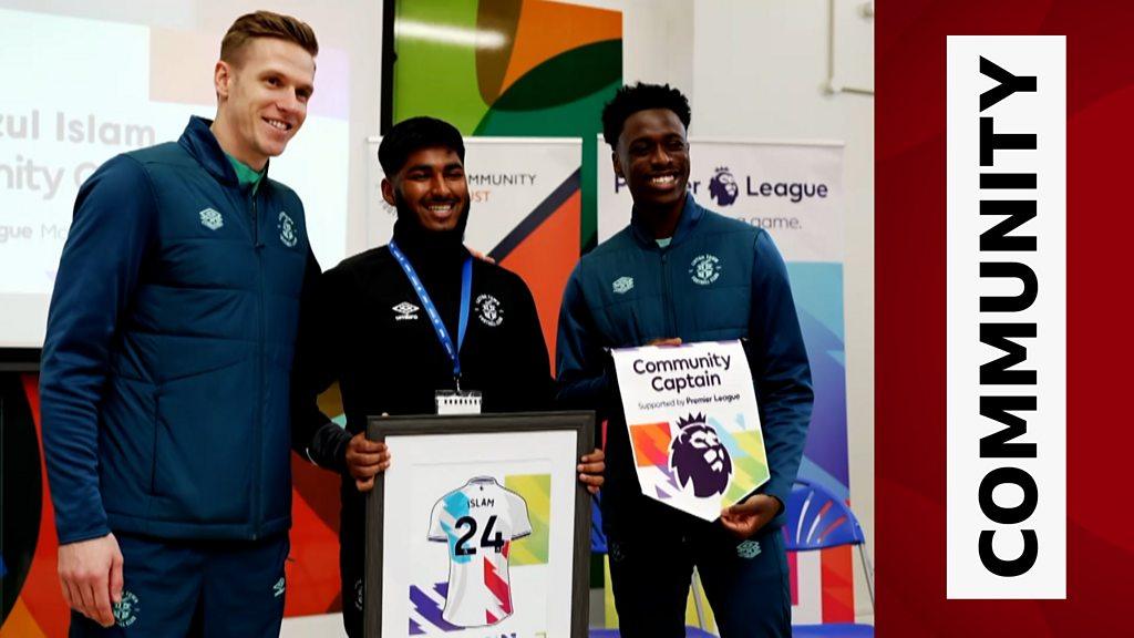 Celebrating Luton Town's Premier League community captain - BBC Sport