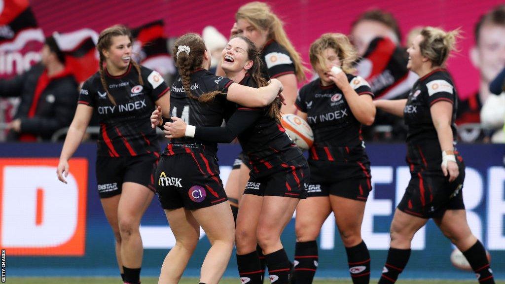 Premiership Women's Rugby: Saracens continue unbeaten start with win ...