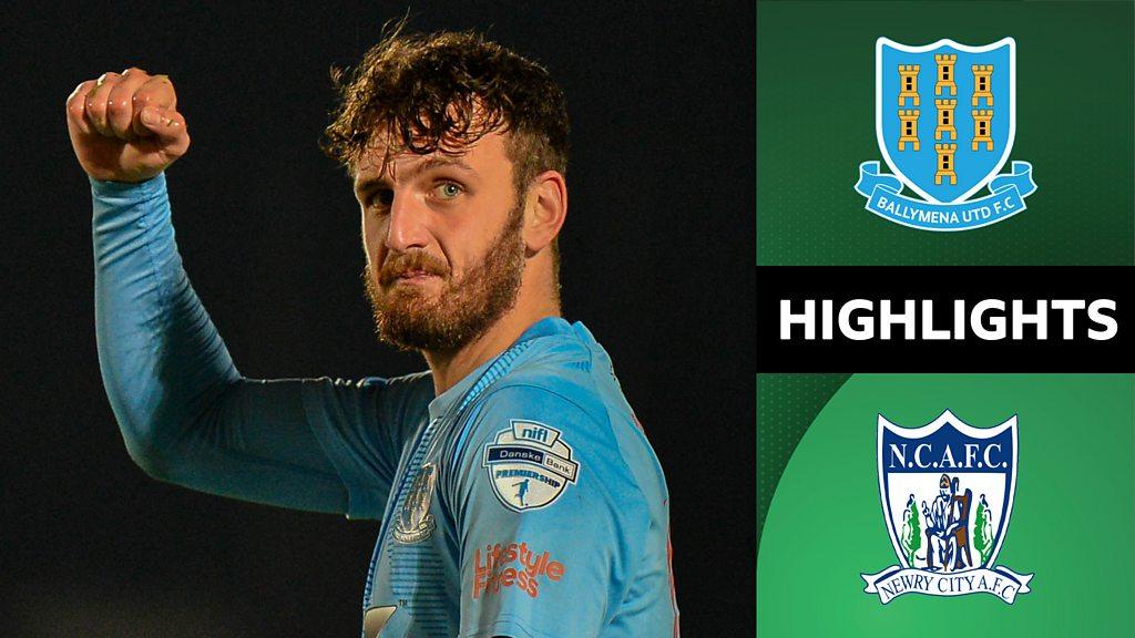 Watch: Jordan Gibson stunner helps Ballymena past Newry - BBC Sport