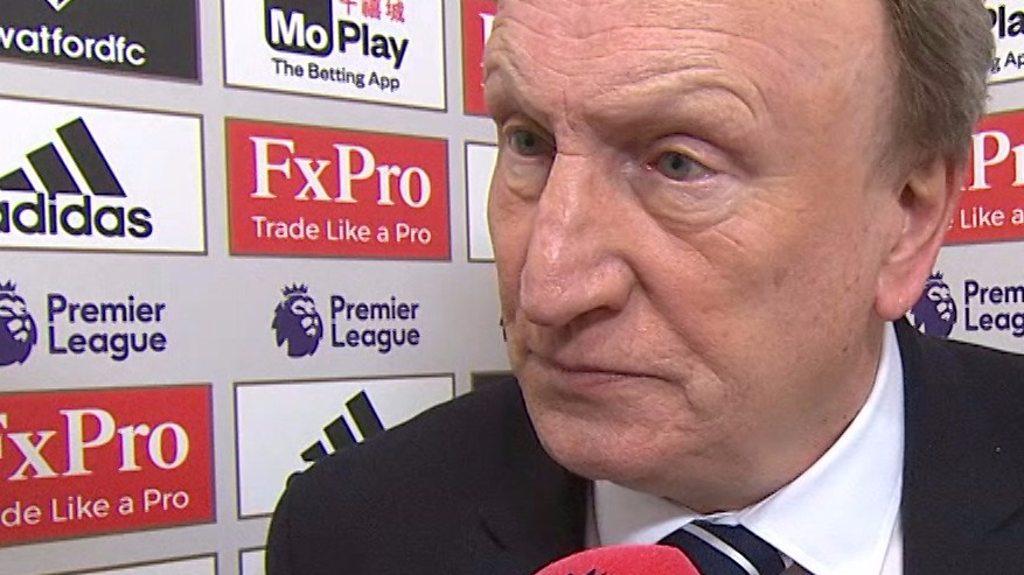 Watford 3-2 Cardiff: Warnock describes referee as 'Sunday trainee ...