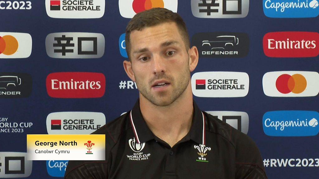 George North: 'Andros o hapus' â pherfformiad Cymru - BBC Cymru Fyw