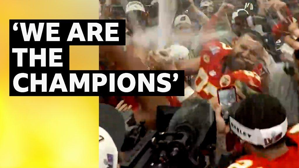 Super Bowl 2024: Kansas City Chiefs celebrate Super Bowl win in Las ...