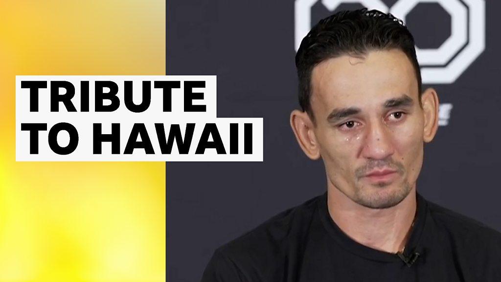 Max Holloway: UFC star gives emotional tribute to homeland Hawaii - BBC ...