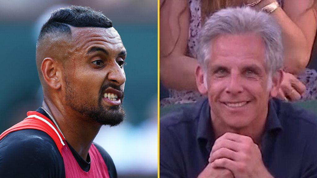 Nick Kyrgios in running battle with Indian Wells crowd as Ben Stiller ...