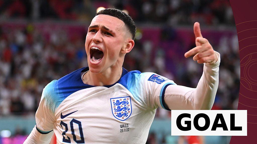 World Cup 2022: Phil Foden scores England's second against Wales - BBC Sport