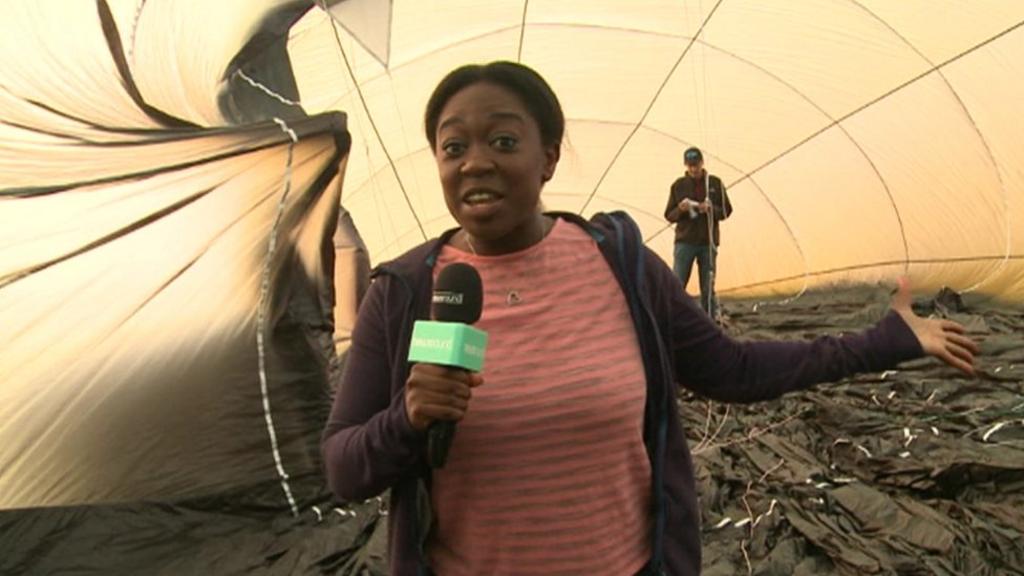 World's first hybrid hot air balloon takes flight - BBC Newsround