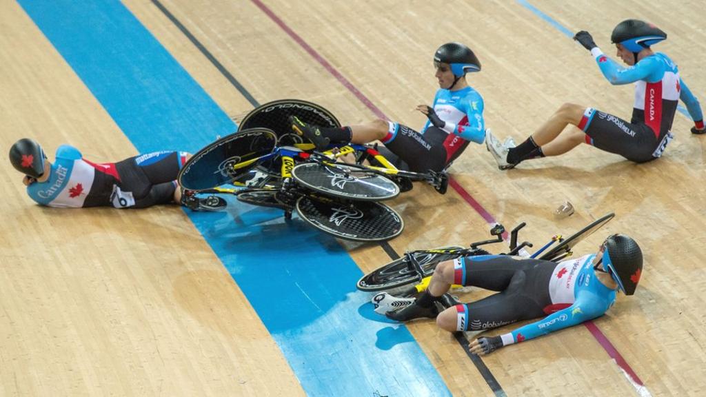 Track Cycling World Championships: Canada men's team suffer huge crash ...