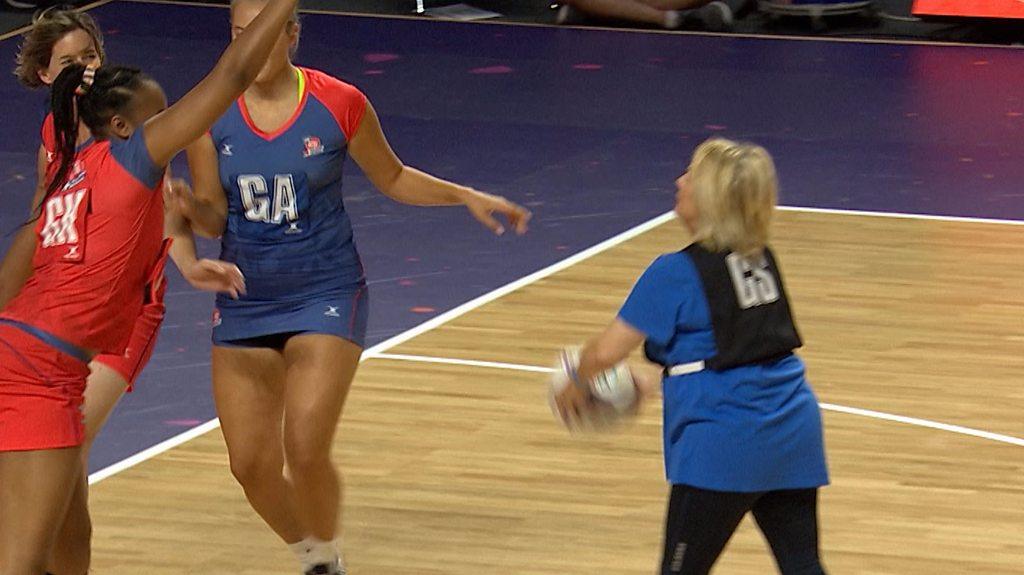 Sport Relief's All-Stars Netball: Jennifer Saunders scores with ...
