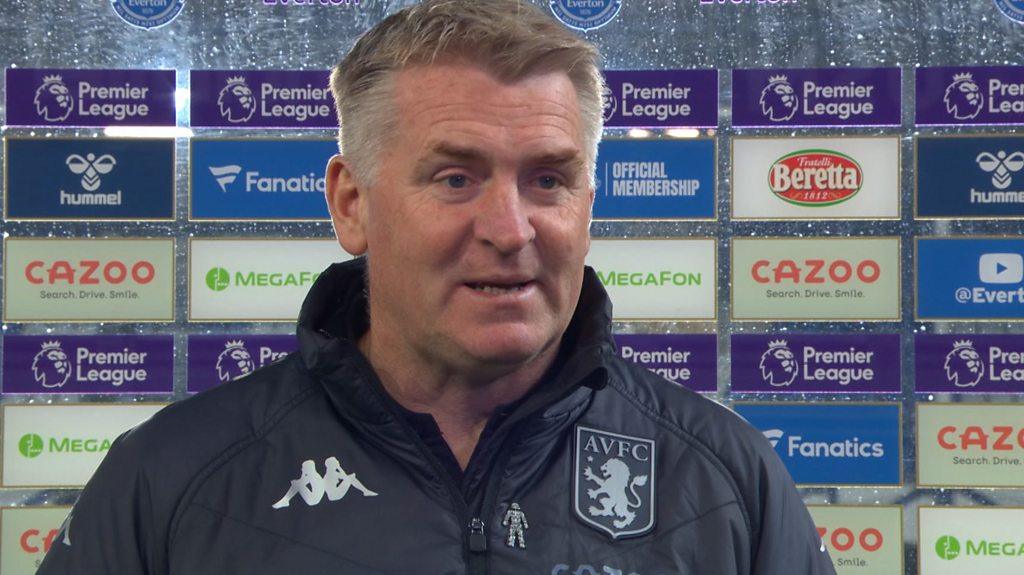 Everton 1-2 Aston Villa: Dean Smith delighted with performance in win ...