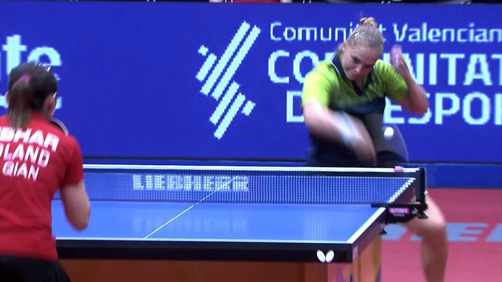 European Table Tennis Championships 88-shot rally in women's final ...