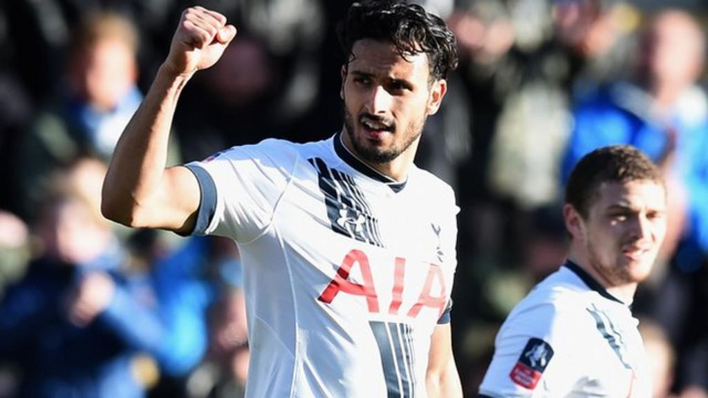 FA Cup: Tottenham's Nacer Chadli scores his side's third goal - BBC Sport