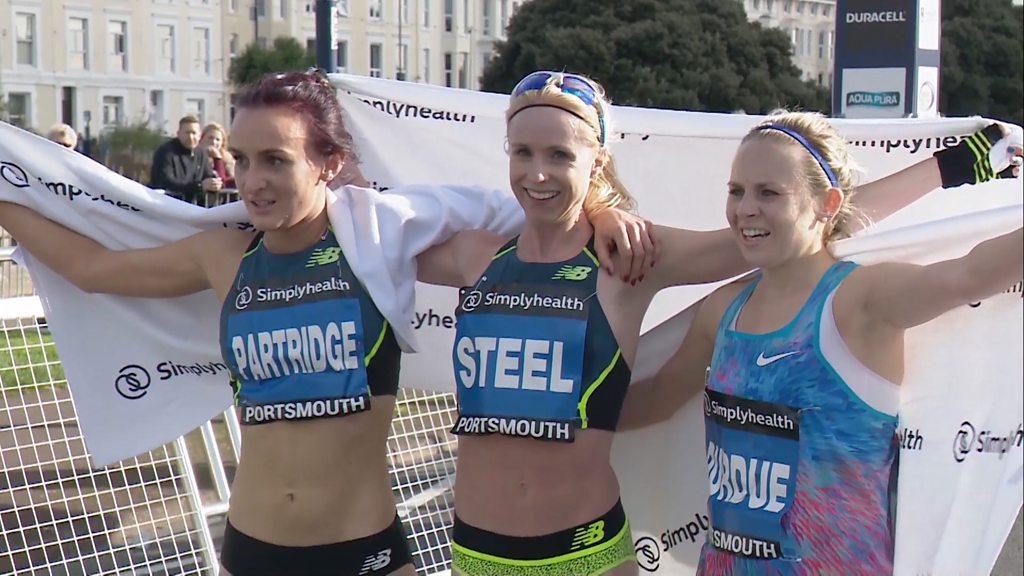 Wins for Chris Thompson and Gemma Steel at Great South Run - BBC Sport