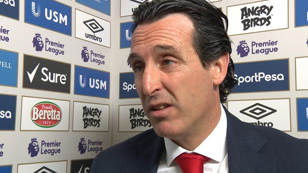 Everton 1-0 Arsenal: Emery says Gunners didn't create enough - BBC Sport