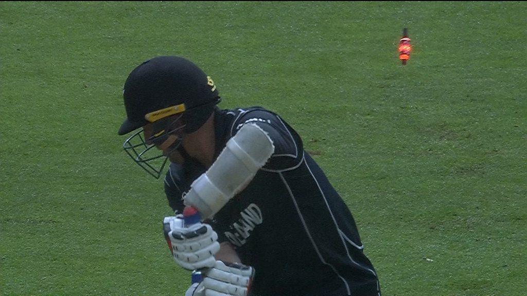 England v New Zealand: Luke Ronchi bowled first ball off Jake Ball ...
