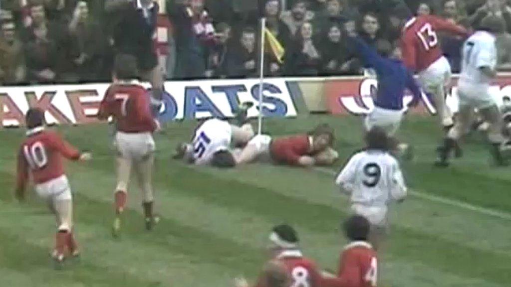 JPR Williams scores against England as Wales win Five Nations Grand ...