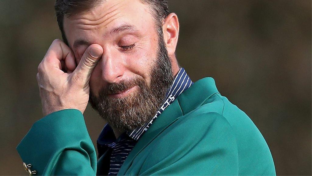 The Masters 2020: Dustin Johnson breaks down in emotional winner's ...