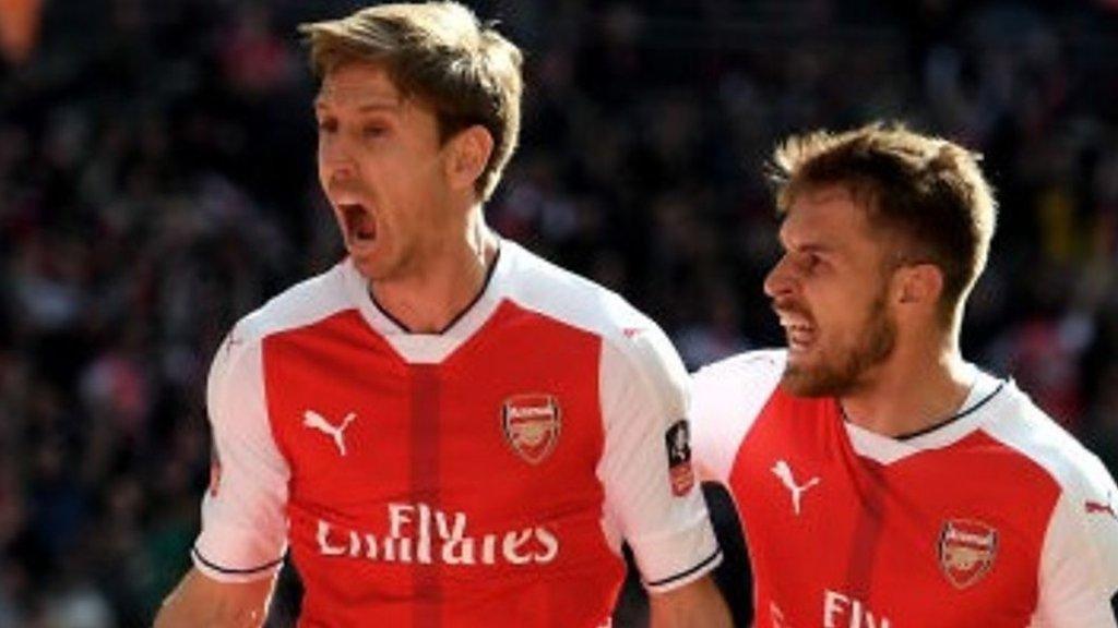 FA Cup: Monreal brings Arsenal level - BBC Sport