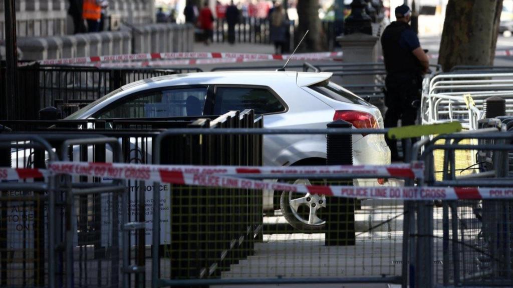 Watch: Live coverage after car hits gates to Downing St - BBC News