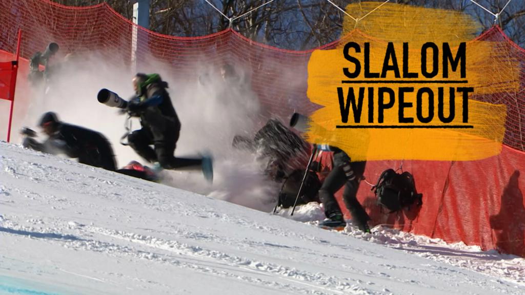 Winter Olympics 2018: 'She's taken out the photographers' - Huge crash ...